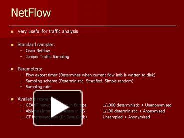NetFlow presentation | free to view