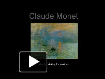 Claude Monet presentation | free to download