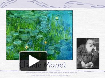 Claude Monet presentation | free to view