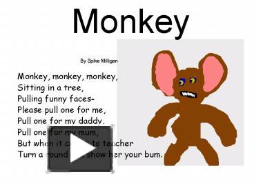 PPT – Monkey PowerPoint presentation | free to view - id: 1f2cec-ZDc1Z