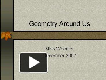 Geometry Around Us presentation | free to view