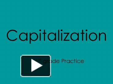 PPT – Capitalization PowerPoint presentation | free to view - id ...