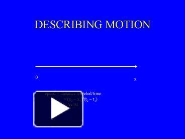 DESCRIBING MOTION presentation | free to download