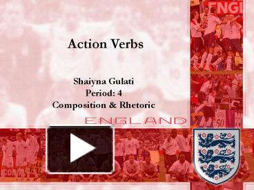 PPT – Action Verbs PowerPoint presentation | free to view - id: 1f3bf-Mzk2N
