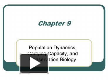 Population Dynamics, Carrying Capacity, and Conservation Biology ...