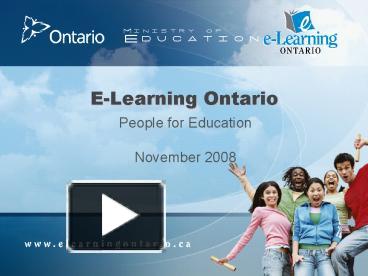 PPT – ELearning Ontario PowerPoint presentation | free to view - id ...