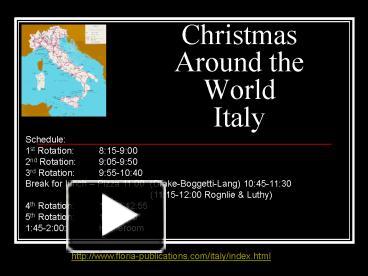 PPT – Christmas Around the World Italy PowerPoint presentation | free ...
