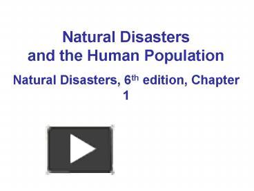 PPT – Powerpoint Presentation Natural Disasters, 5e PowerPoint ...