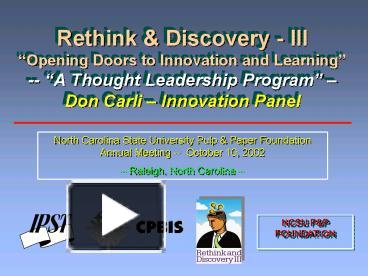 Rethink presentation | free to view