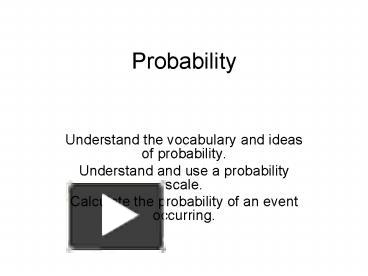 Probability presentation | free to view