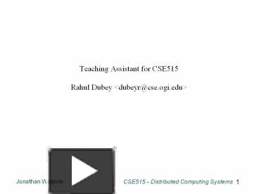 Teaching Assistant for CSE515 presentation | free to download