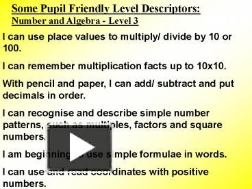 I can use place values to multiply/ divide by 10 or 100. presentation ...