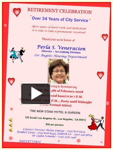 RETIREMENT CELEBRATION presentation | free to view