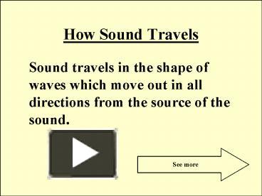 How Sound Travels presentation | free to view