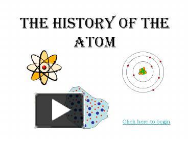 The History of the Atom presentation | free to view