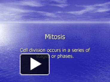Mitosis presentation | free to view