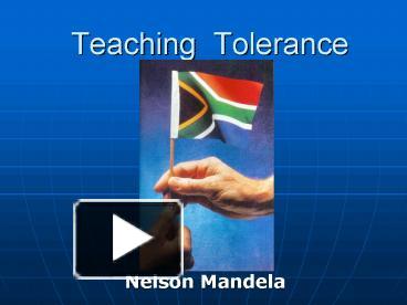 Teaching Tolerance presentation | free to view