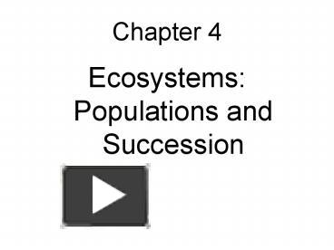 Ecosystems: Populations and Succession presentation | free to view