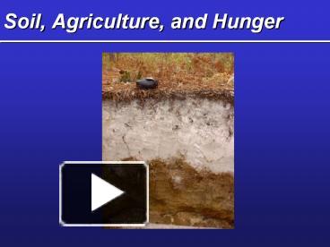 Soil, Agriculture, and Hunger presentation | free to download
