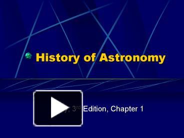 History of Astronomy presentation | free to view