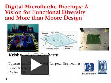 Digital Microfluidic Biochips: A Vision for Functional Diversity and More than Moore Design ...