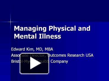 Managing Physical and Mental Illness presentation | free to download
