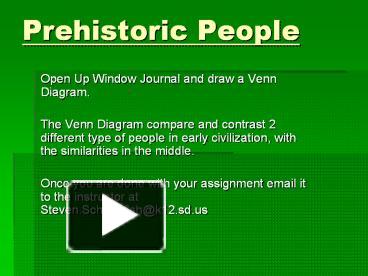 PPT – Prehistoric People PowerPoint presentation | free to view - id ...