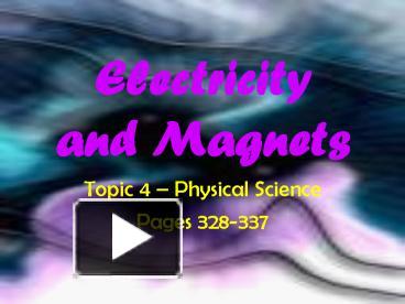 PPT – Electricity and Magnets PowerPoint presentation | free to view ...