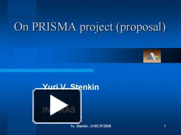 On PRISMA project (proposal) presentation | free to download