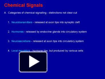 Chemical Signals presentation | free to view