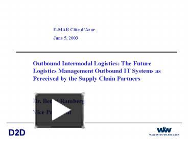 D2D presentation | free to view