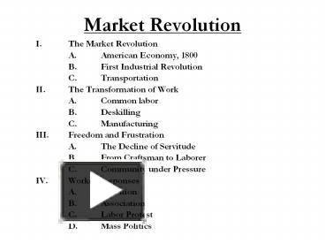 Market Revolution presentation | free to view