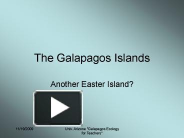 The Galapagos Islands presentation | free to view
