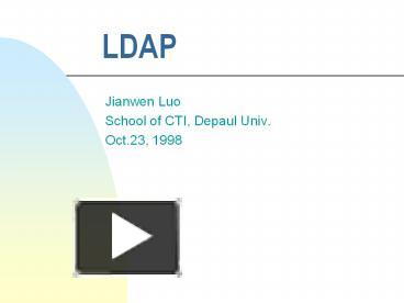 LDAP presentation | free to download