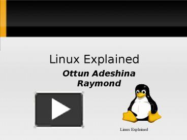 PPT – Ottun Adeshina Raymond PowerPoint presentation | free to view - id: 21467-NjE0Y