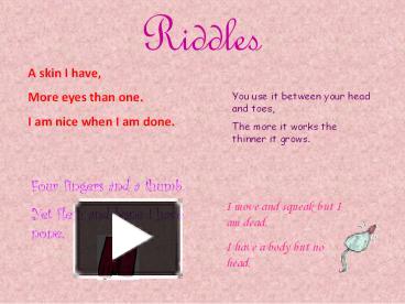 Riddles presentation | free to download