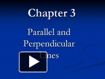 PPT – Parallel and Perpendicular Lines PowerPoint presentation | free ...