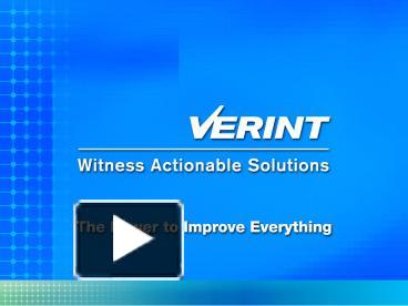 Actionable Intelligence via Speech Analytics presentation | free to view