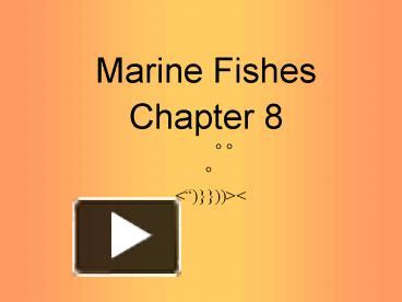 Marine Fishes presentation | free to view