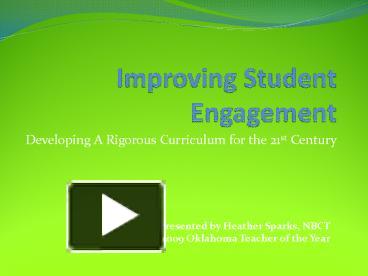 PPT – Improving Student Engagement PowerPoint presentation | free to ...
