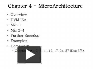 PPT – Chapter 4 - MicroArchitecture PowerPoint presentation | free to download - id: 2177d7-ZDc1Z