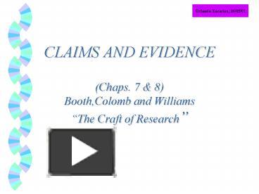 CLAIMS AND EVIDENCE (Chaps. 7 presentation | free to download