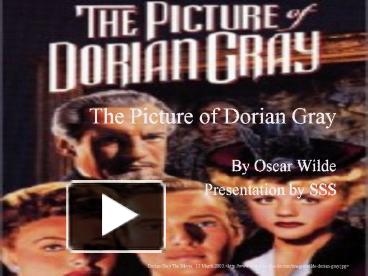 The Picture of Dorian Gray presentation | free to view