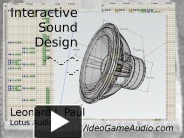 PPT – Interactive Sound Design PowerPoint presentation | free to view ...