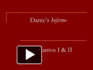 Dantes Inferno presentation | free to view