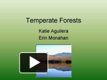 Temperate Forests presentation | free to view