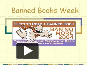 PPT – Banned Books Week PowerPoint presentation | free to view - id ...