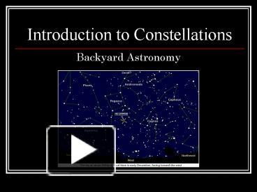 Introduction to Constellations presentation | free to view