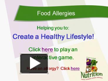 PPT – Food Allergies PowerPoint presentation | free to view - id: 221b4 ...