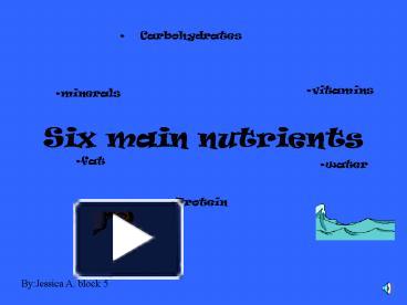 Six main nutrients presentation | free to view